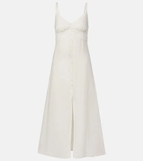 Velvet By Graham & Spencer Janet Linen Midi Dress