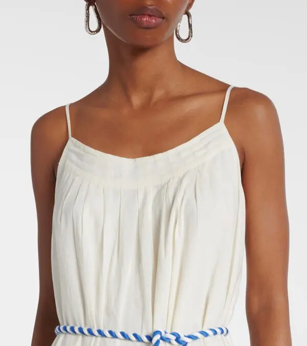 Velvet By Graham & Spencer Juliette Embroidered Cotton Midi Dress