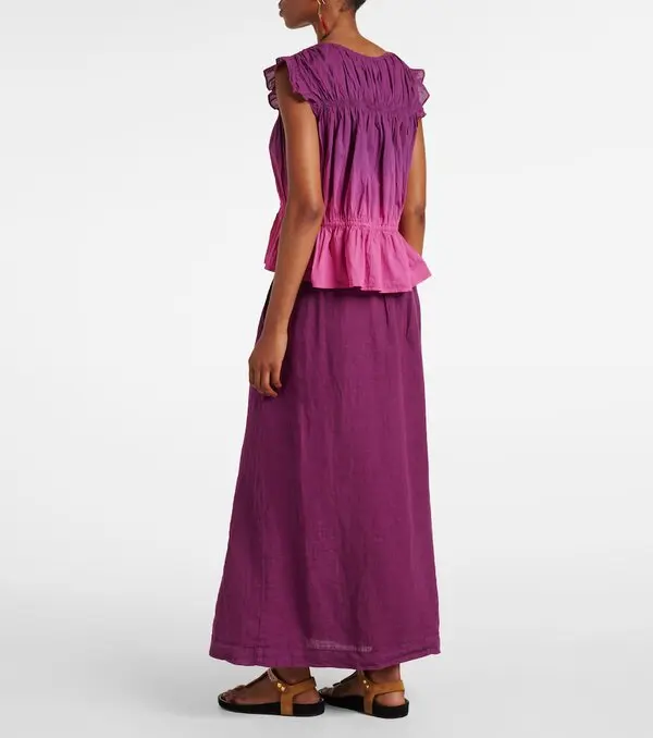 Velvet By Graham & Spencer Kaia Gathered Top - Pink