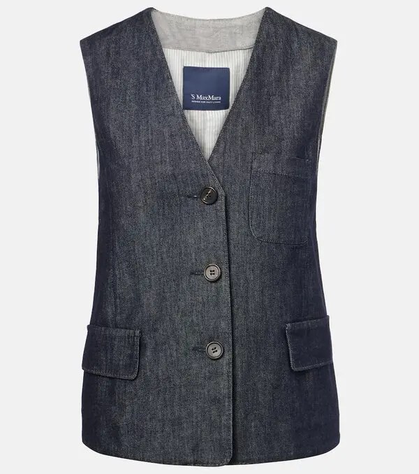 Max Mara Denim Waistcoat