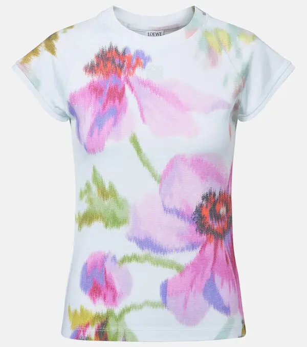 Loewe Floral Cotton-blend T-shirt
