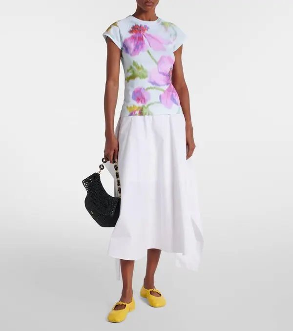 Loewe Floral Cotton-blend T-shirt