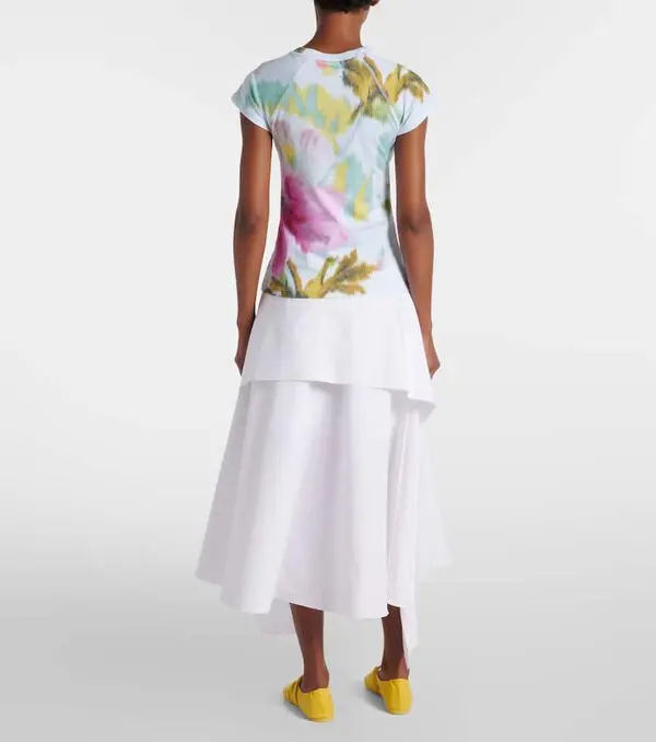Loewe Floral Cotton-blend T-shirt