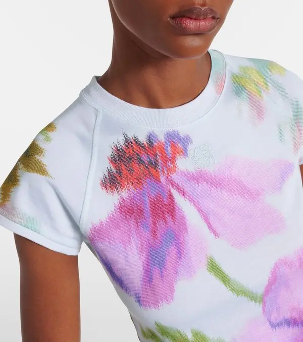 Loewe Floral Cotton-blend T-shirt
