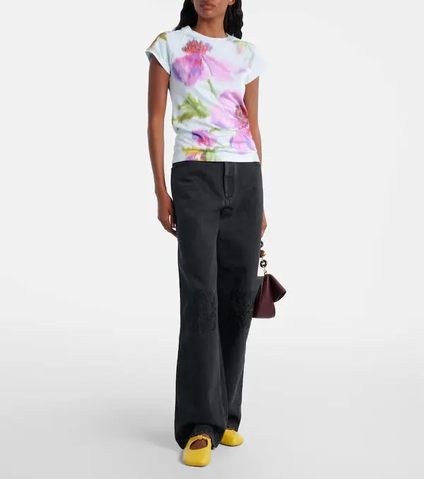 Loewe Floral Cotton-blend T-shirt