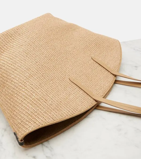 Brunello Cucinelli Monili Raffia-effect Basket Bag
