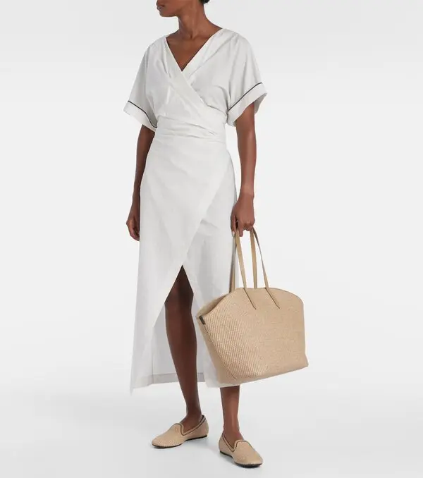 Brunello Cucinelli Monili Raffia-effect Basket Bag