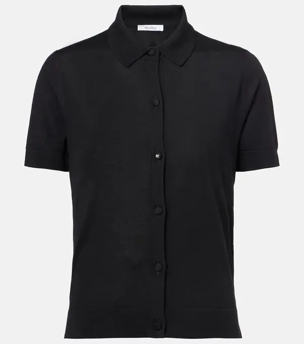 Max Mara Romania Virgin Wool Shirt - Black