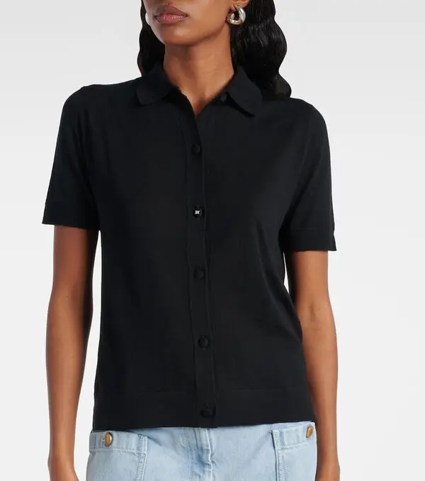 Max Mara Romania Virgin Wool Shirt - Black