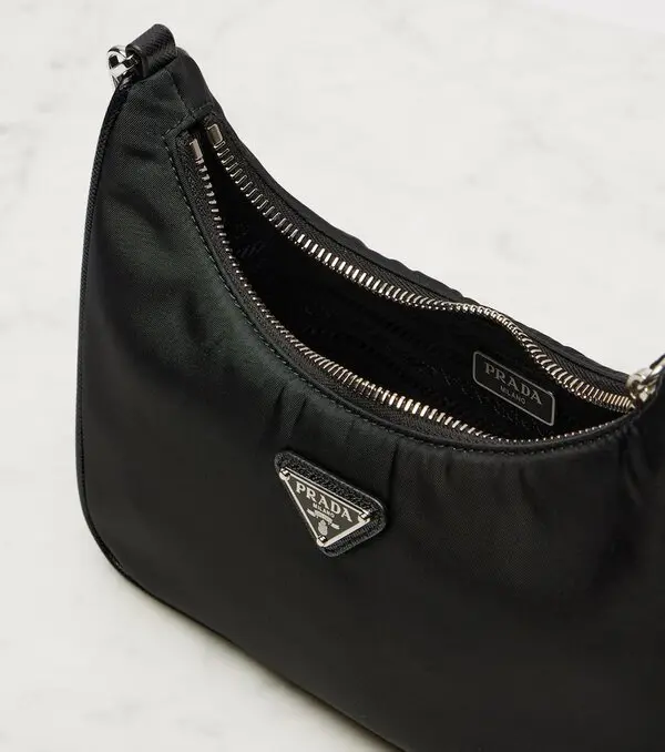 Prada Re-edition 2005 Nylon Shoulder Bag - Black