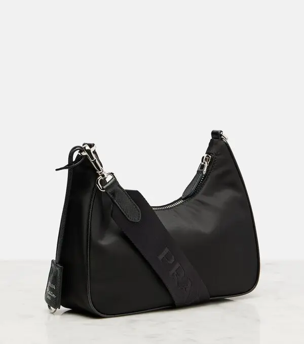 Prada Re-edition 2005 Nylon Shoulder Bag - Black