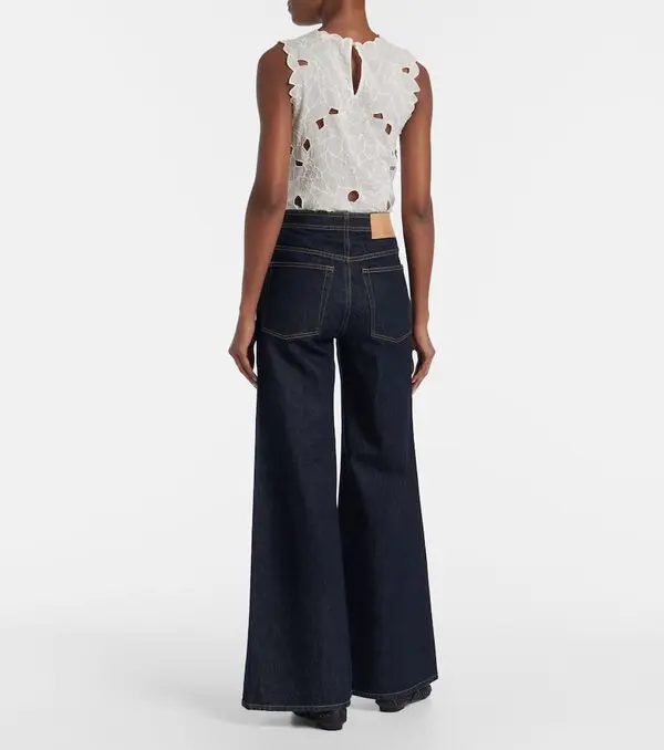 Ulla Johnson Bianca High-rise Wide-leg Jeans