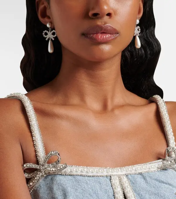 SELF-PORTRAIT Faux Pearl Drop Earrings