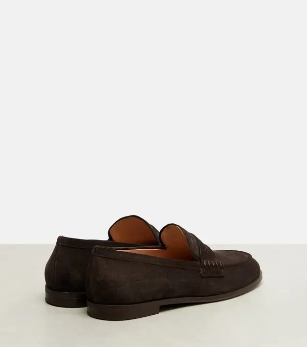 GIANVITO ROSSI Georgie Suede Loafers - Brown