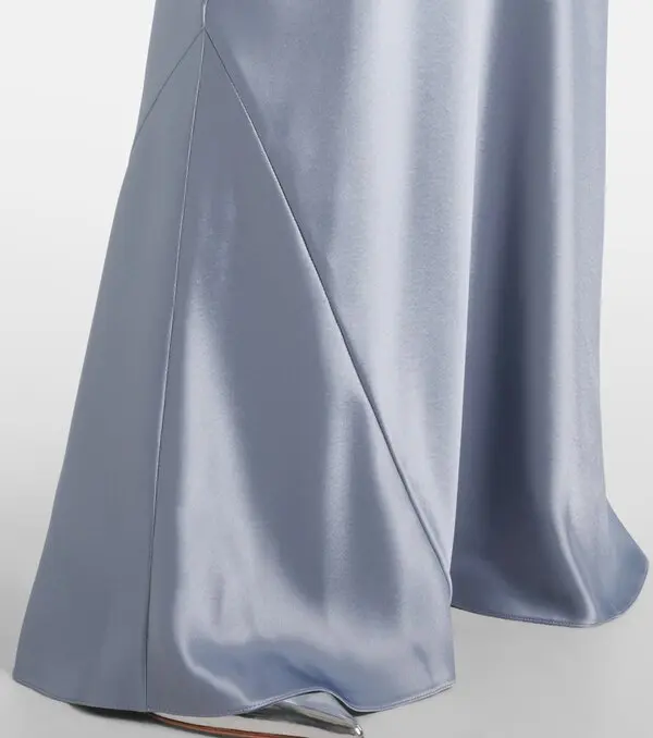 Galvan Sienna Halterneck Gown - Blue