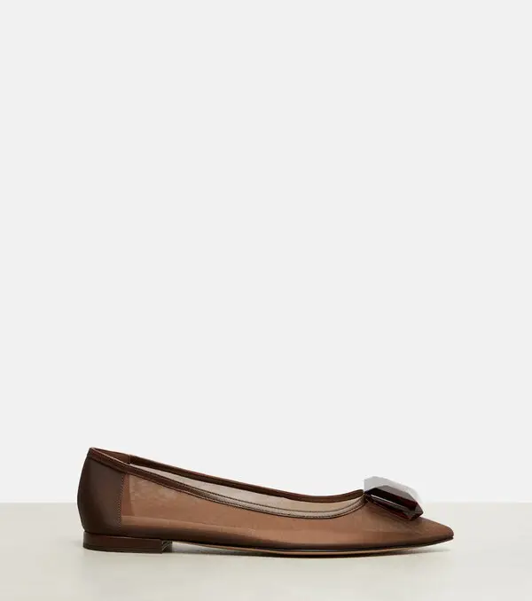 GIANVITO ROSSI Jaipur Embellished Ballet Flats