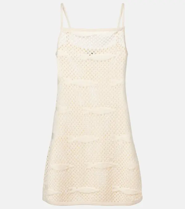 Staud Rio Crochet Cotton Beach Dress - Beige