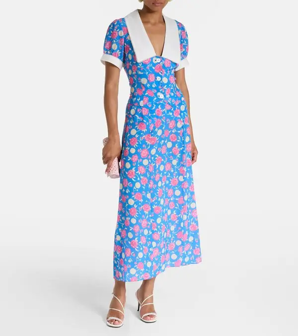 Rixo Zinia Floral Silk Blouse