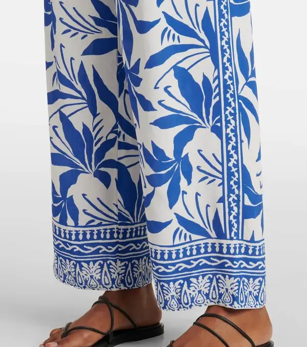 Velvet By Graham & Spencer Claudia Printed Palazzo Pants - Blue