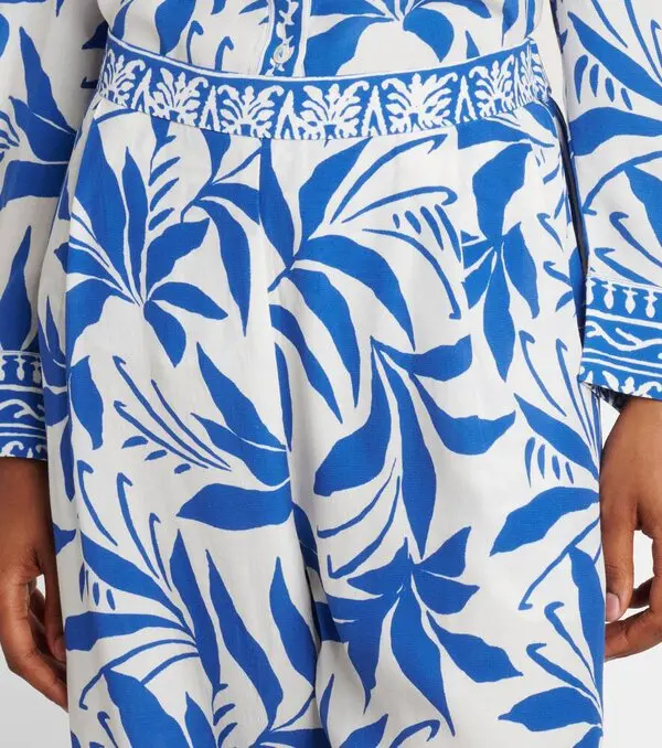 Velvet By Graham & Spencer Claudia Printed Palazzo Pants - Blue