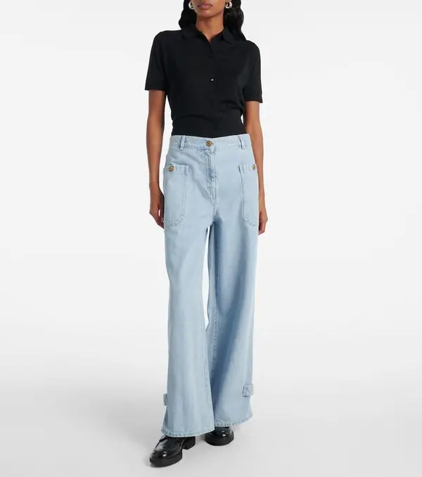 Max Mara Pugnale High-rise Wide-leg Jeans