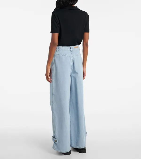 Max Mara Pugnale High-rise Wide-leg Jeans