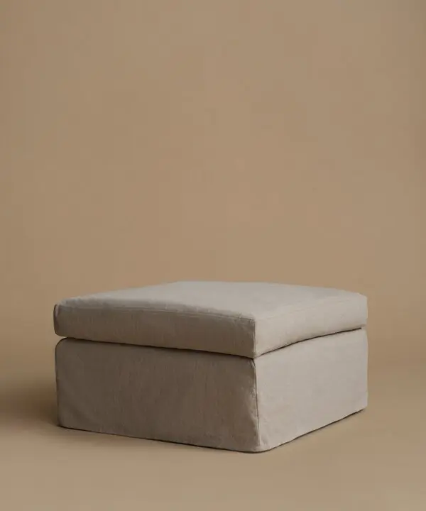 Jenni Kayne Harbor Ottoman - Tan
