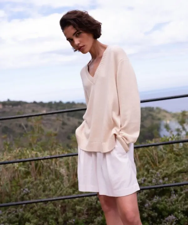 Jenni Kayne Simone V-neck - Ivory