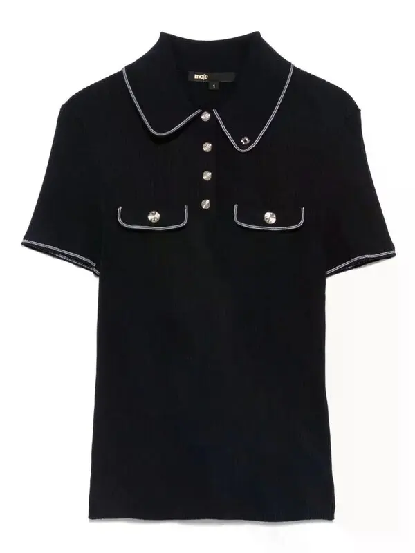 Maje Contrast-trim Polo Shirt