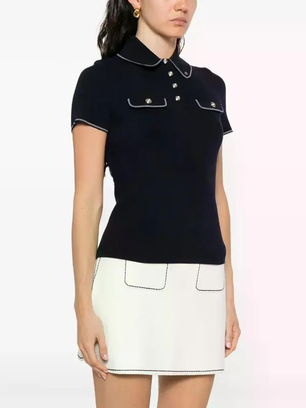 Maje Contrast-trim Polo Shirt