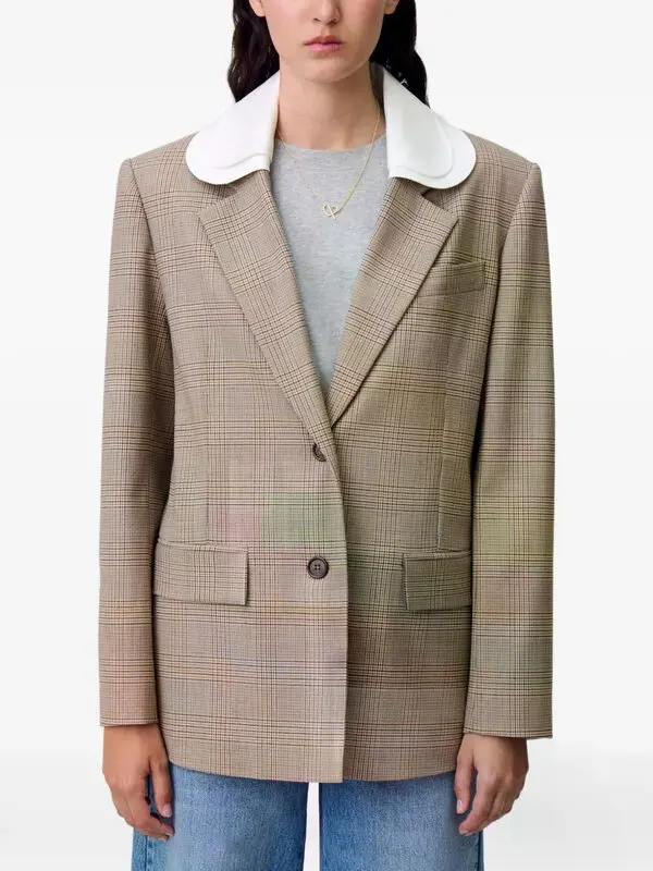 Claudie Pierlot Checked Tailored Blazer