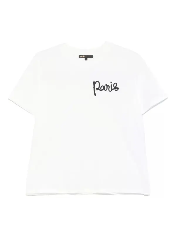 Maje Embroidered T-shirt - White
