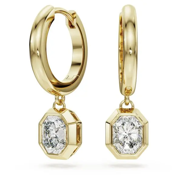 SWAROVSKI Octagon Drop Earrings - White