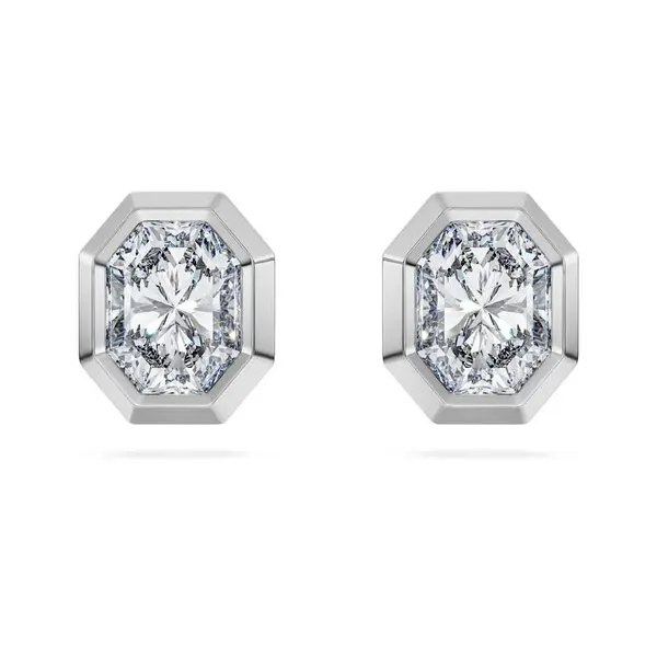 SWAROVSKI Octagon Stud Earrings - White
