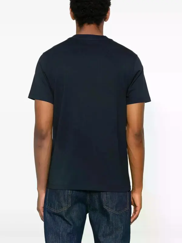 Sandro Leather Logo T-shirt - Blue