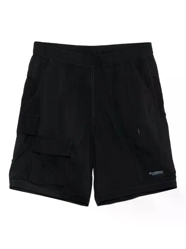 CHOCOOLATE Logo-printed Cargo Shorts - Black
