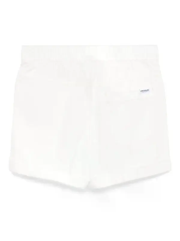 CHOCOOLATE Logo-embroidered Denim Shorts - Neutrals