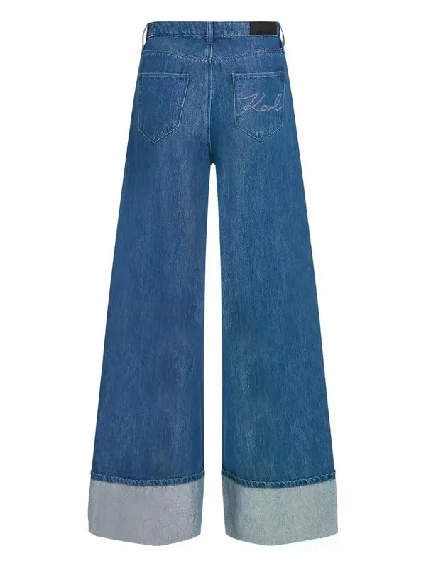 Karl Lagerfeld Folded Hem Jeans