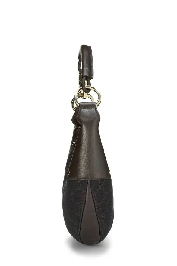 Gucci Gg Canvas Half Moon Hobo