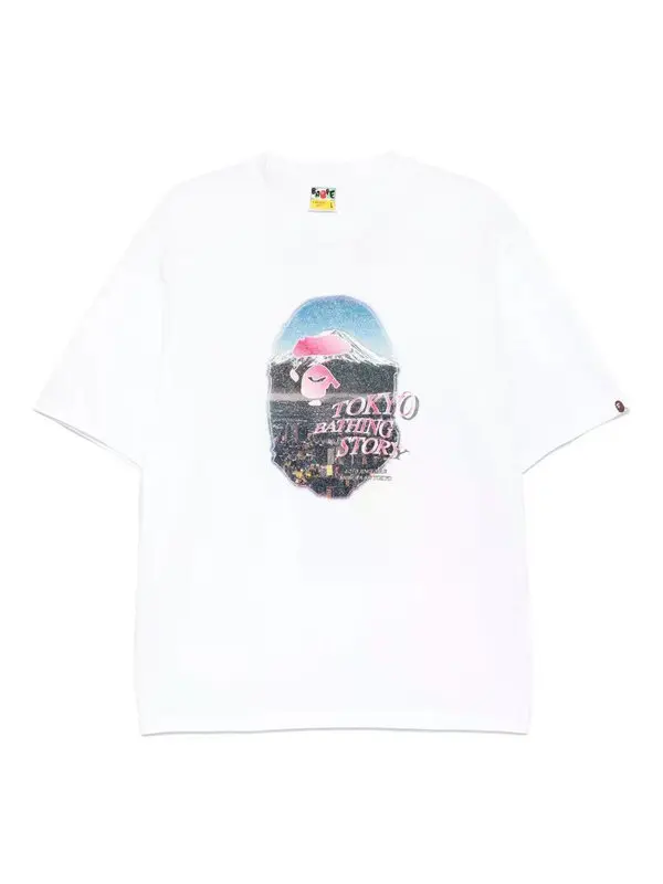 A BATHING APE Logo-printed T-shirt - White