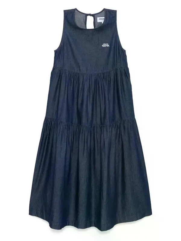 CHOCOOLATE Logo-embroidered Dress - Blue