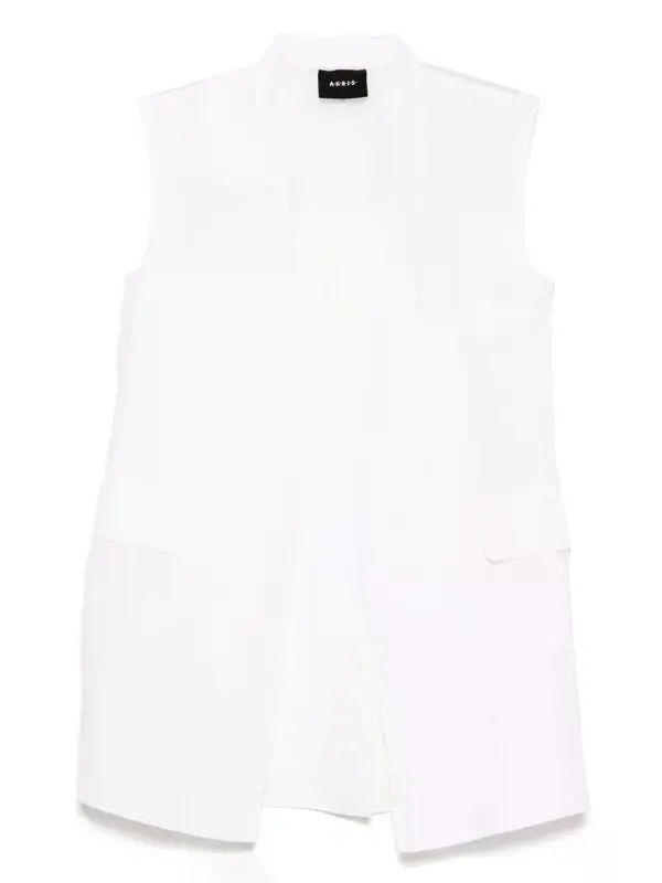Akris Sheer Silk Gilet - White