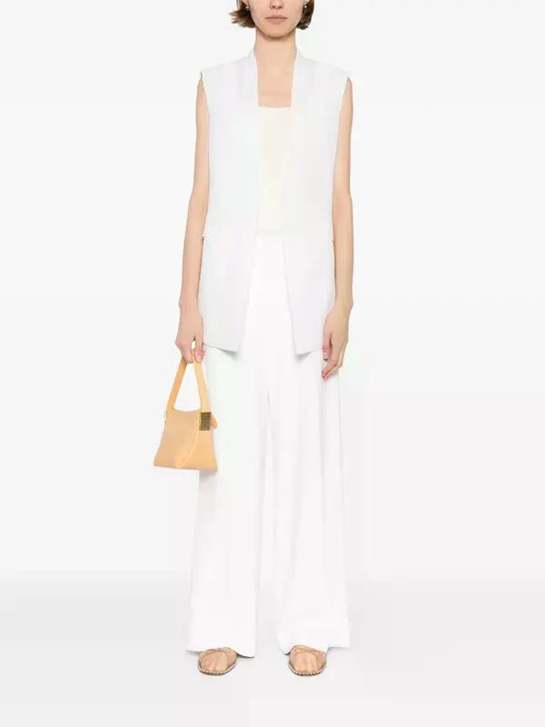 Akris Sheer Silk Gilet - White