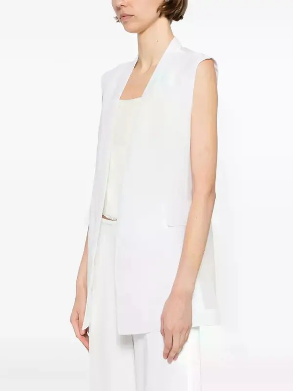 Akris Sheer Silk Gilet - White