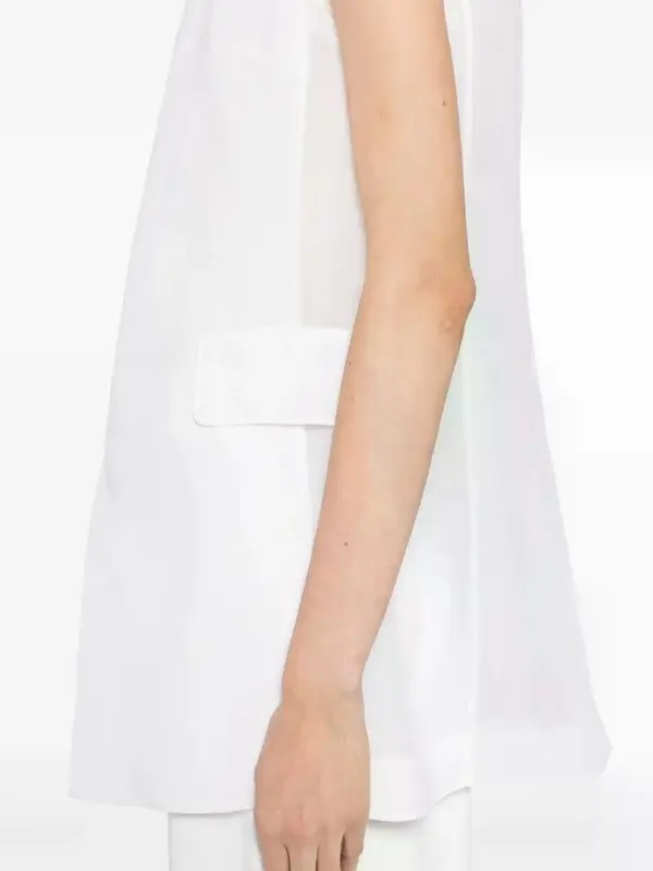 Akris Sheer Silk Gilet - White