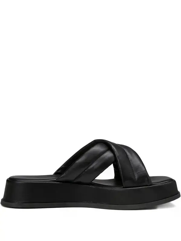 Marc O'polo Crossover-strap Platform Sandals - Black
