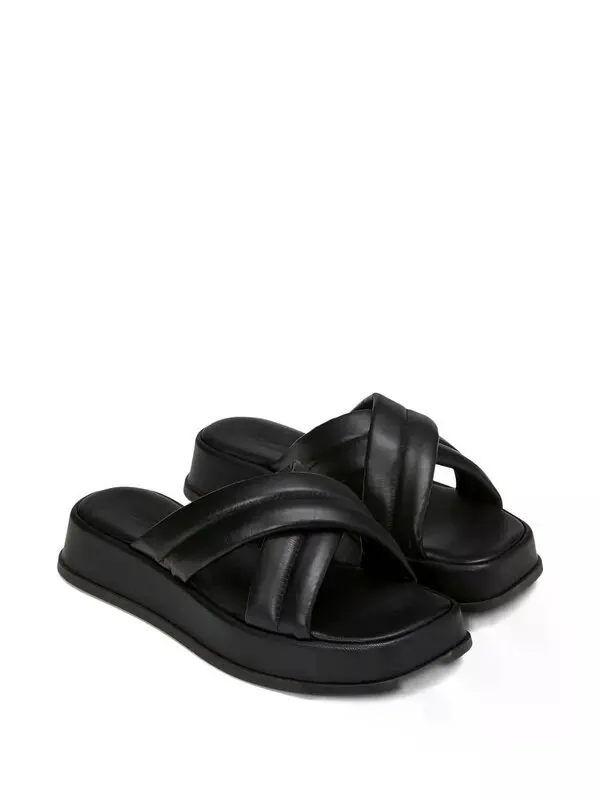 Marc O'polo Crossover-strap Platform Sandals - Black