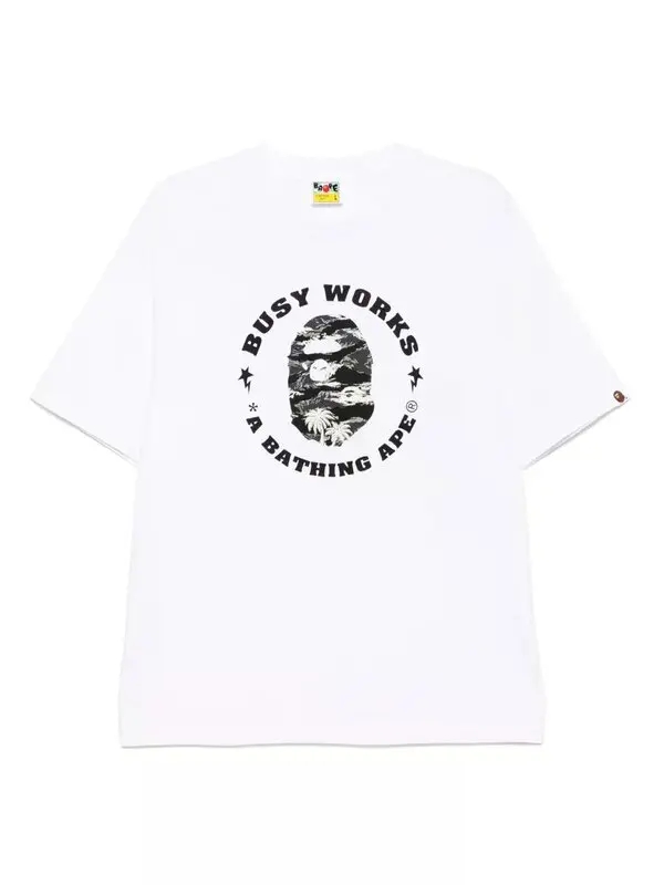 A BATHING APE Logo-printed T-shirt - White