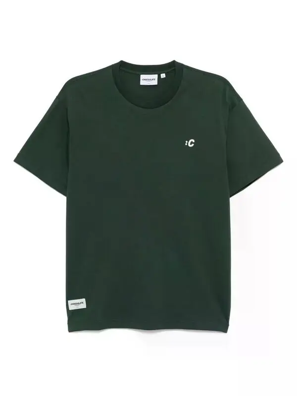 CHOCOOLATE Logo-embroidered T-shirt - Green
