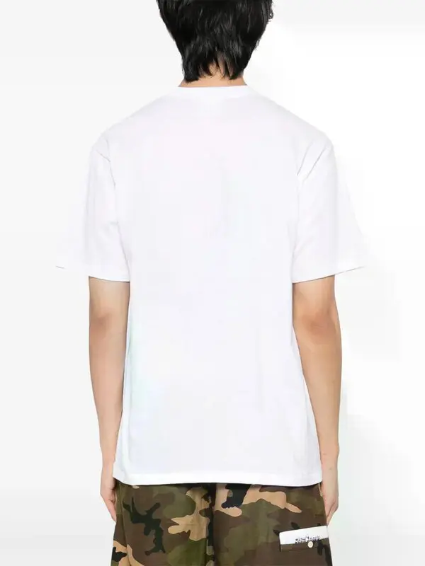 A BATHING APE Logo-embroidered T-shirt - White